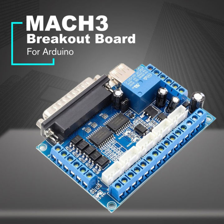 Mach3 5 Axis Cnc Breakout Board Stepper Motor Driver Module Optocoupler Isolated Engraving