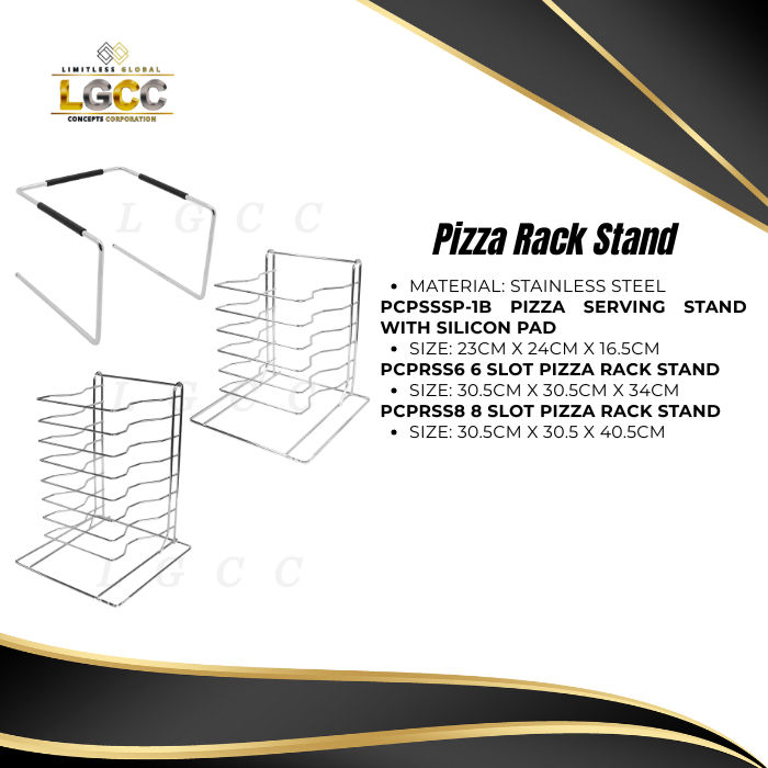 LGCC S/S Pizza Rack Stand / Pizza Serving Stand with silicon pad Pizza ...