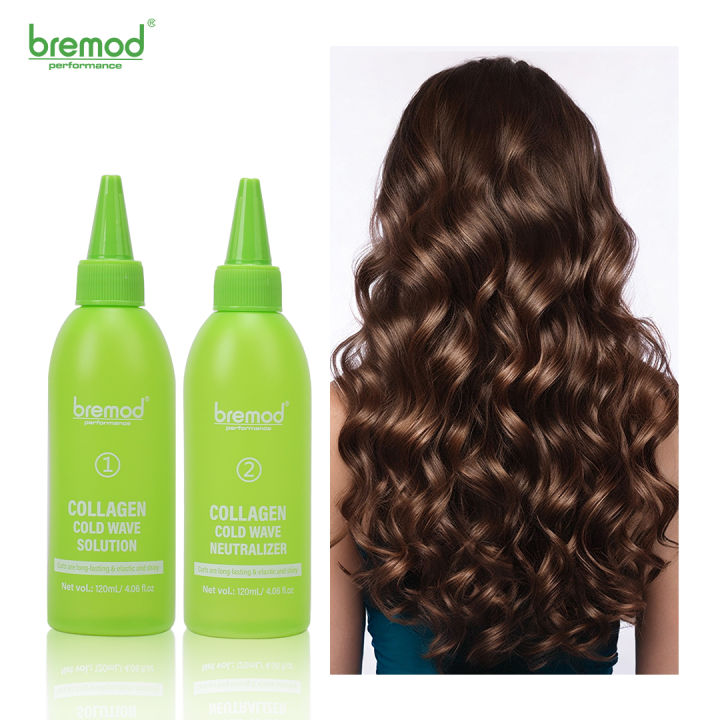 Bremod Performance Collagen Cold Wave Curls Are Long-Lasting & Elastic And Shiny 120ml*2pcs ...