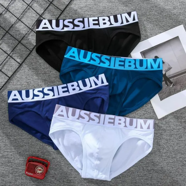 Aussie Bum Man Quality Plain Cotton Briefs Man Undies Basic Underwear ...