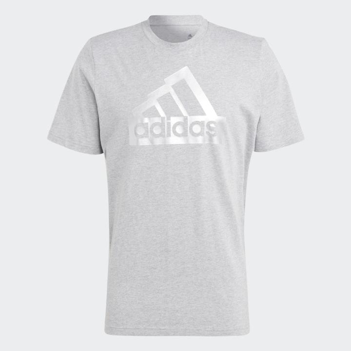adidas ไลฟ์สไตล์ เสื้อยืด Sportswear Future Icons Metallic ผู้ชาย สีเทา ...