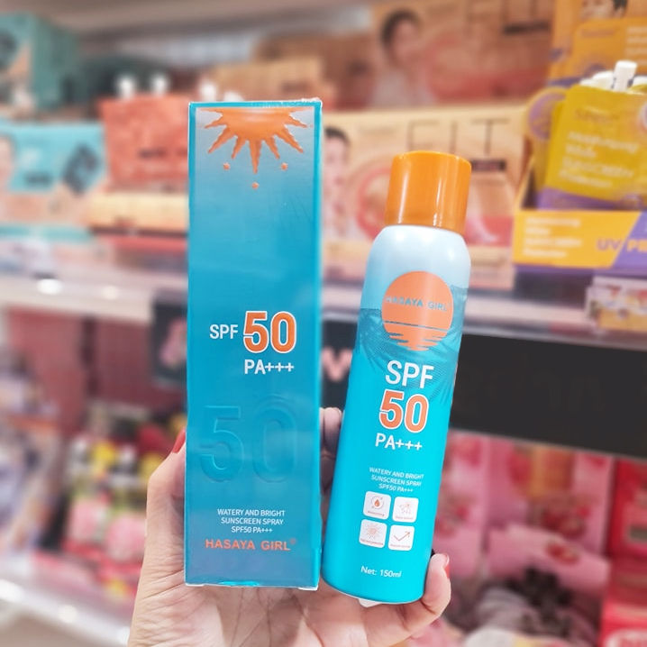 Hasaya Girl Water And Bright Sunscreen spray HG002 SPF50PA+++ 150 ml. | Lazada.co.th