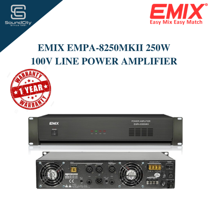 EMIX EMPA-8250MKII 250W 100V Line Power Amplifier | Lazada