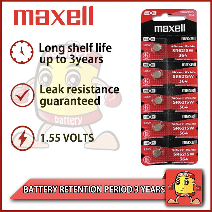 SR621SW 364 1.55v Original Maxell Silver Oxide watch Battery | Lazada PH