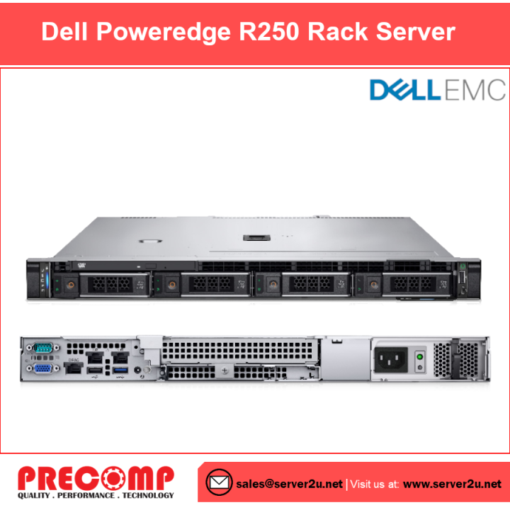 Dell PowerEdge R250 Rack Server (E-2324G.8GB.2TB) (R250-E2324G) | Lazada