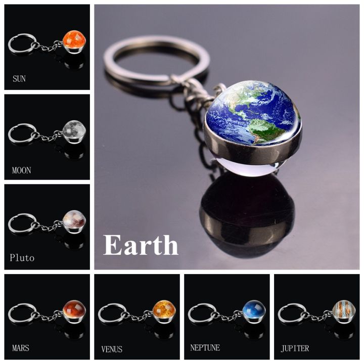 Solar System Planet Keychain Galaxy Nebula Space Universe Keyring Moon ...