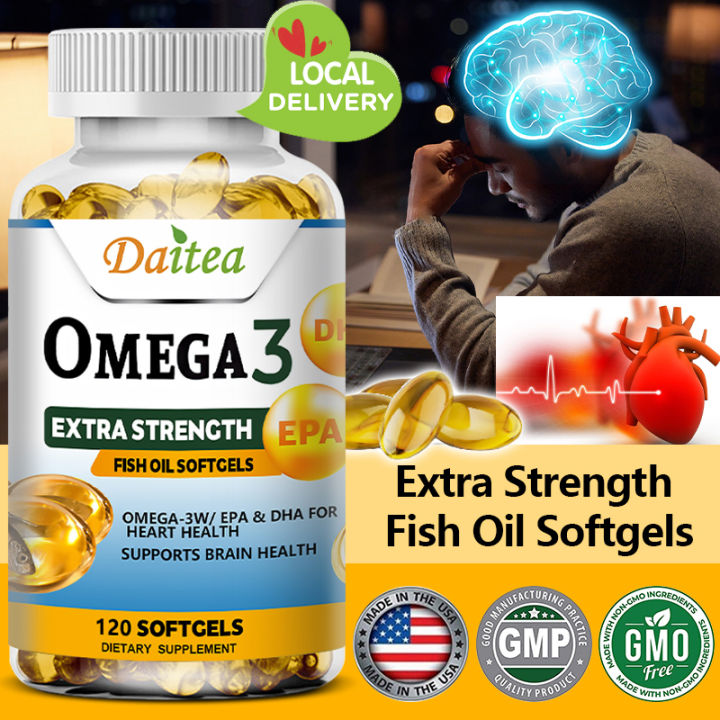 OMEGA-3 EPA และ DHA เพื่อสุขภาพหัวใจสนับสนุนสุขภาพสมอง แคปซูลอาหาร ...