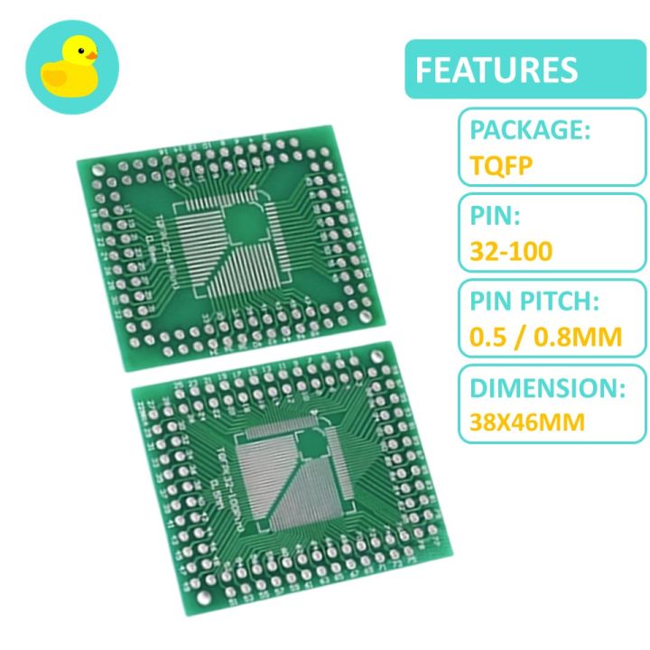 QFP FQFP TQFP LQFP 32 44 64 80 100 To DIP Through Hole Adapter Breakout Board | Lazada