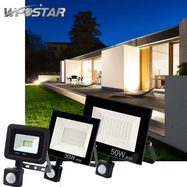 Motion Sensor LED Floodlight 10W 30W 50W Waterproof PIR Floodlight Outdoor Wall Lamp Spotlight ...