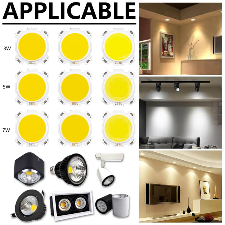 5pcs 3W 5W 7W For DIY Downlight LED COB Chip Spot Light Diode Lamp COB ...