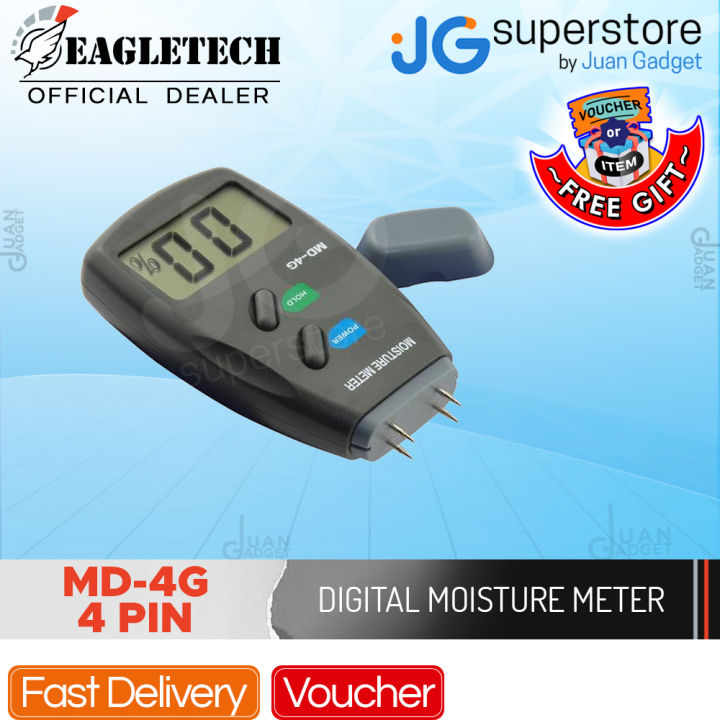 Eagletech Digital LCD 4 Pin Wood Moisture Humidity Damp Meter Detector ...