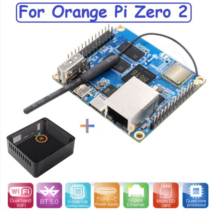 For Orange Pi Zero 2 1GB RAM Allwinner H616 Development Board with Case ...