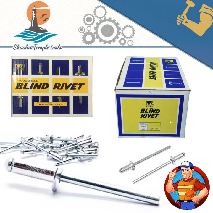 Blind Rivets Per Box 1/8x1/2,1/8x3/4,5/32x1/2,5/32x1,5/32x3/4,3/16x1/2 ...
