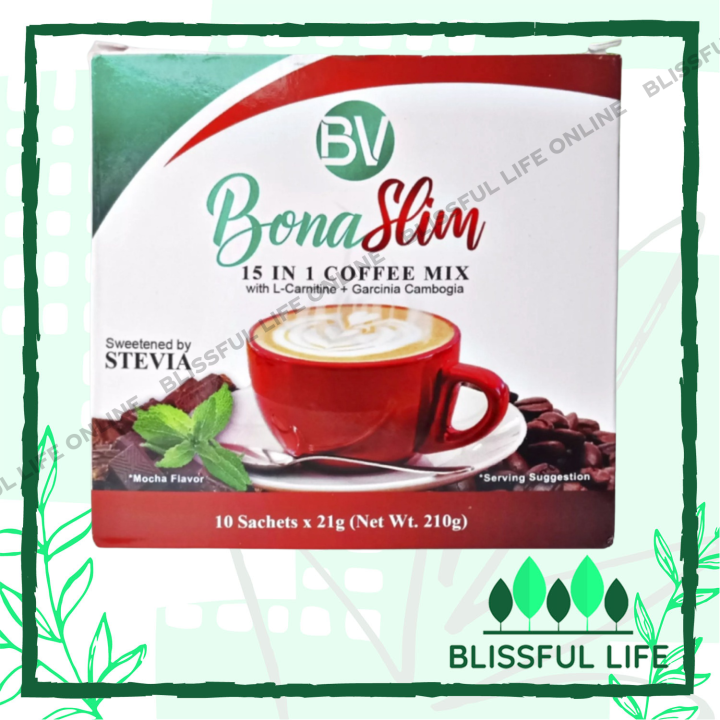 BONA SLIM 15 in 1 Coffee Mix ( 10 Sachets ) ( 1 BOX ) | Lazada PH
