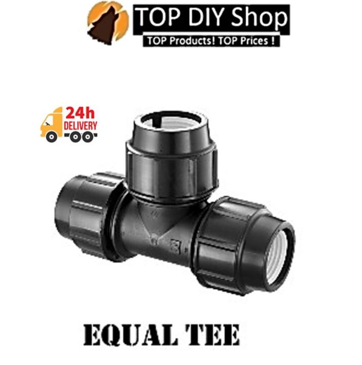 25mm Equal Tee Compression FITTINGS PP Poly Water Connection Polypipe Fitting | Lazada