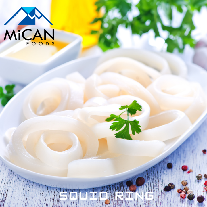 MiCAN FOODS Squid Ring ( 1 kg pack , Frozen Seafood ) / Sotong ( Beku ...