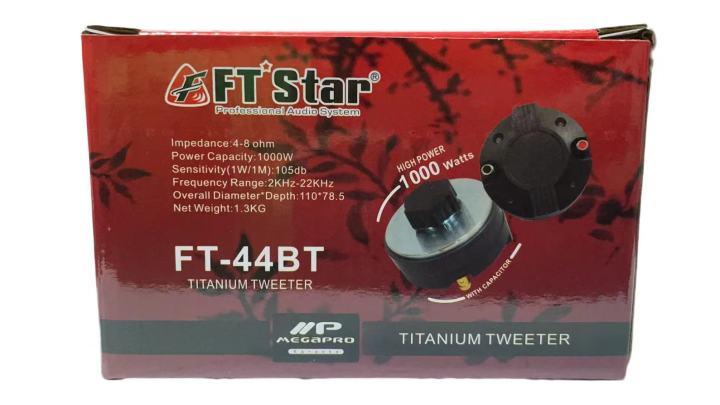 Megapro FT STAR Compression TitaniumDriver Unit Tweeter 1000W (FT-44BT ...