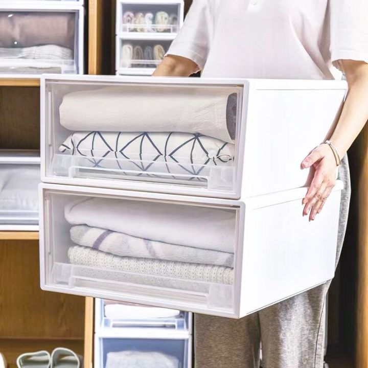 Clear Drawer Organiser 5L Stackable Organiser Multi-Purpose Plastic ...