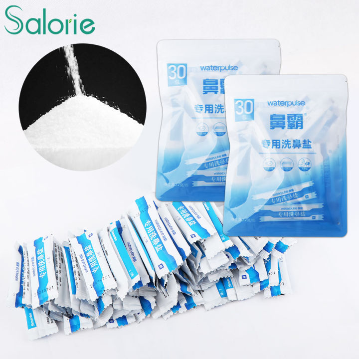 Salorie 60Pcs Nasal Wash Salt Rinse Mix Allergic Rhinitis Nose Cavity ...