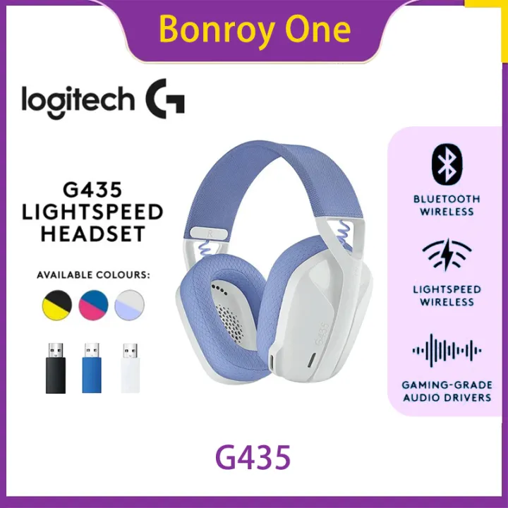 Logitech G435 Wireless Gaming Headset with Microphone, Lightspeed and ...