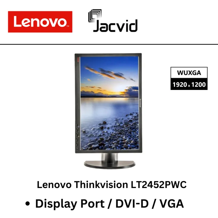 Refurbished Monitor Lenovo Thinkvision LT2452pwc 24 inch (Full HD / VGA ...
