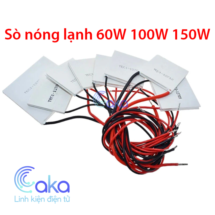 Sò nóng lạnh TEC1 12706 60W 12710 100W 12715 150W 12V Thermoelectric ...