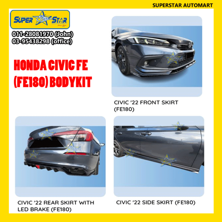 HONDA CIVIC FE 2022-2024 (FE180) BODYKIT | Lazada