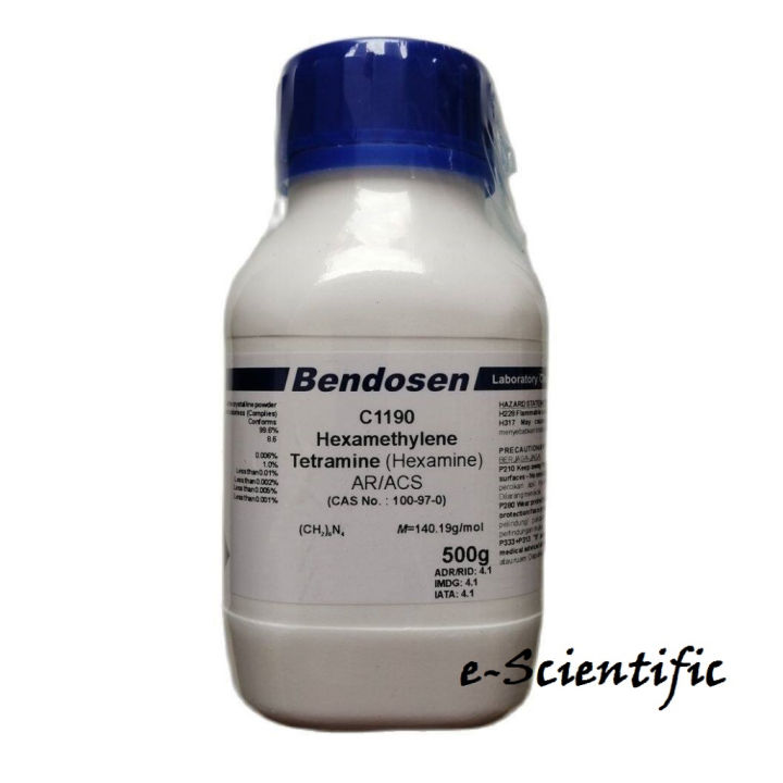 Hexamethylene Tetramine (Hexamine)AR, 500g, BENDOSEN [CAS No. 100-97-0 ...