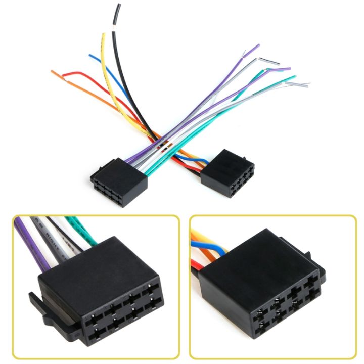 Universal Car ISO Radio Wire Wiring Cabe Harness Adapter Connector Plug ...