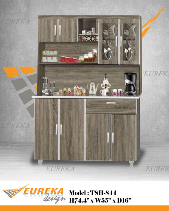 EUREKA Simple 4.5ft High Kitchen Cabinet / Dapur Kabinet Tinggi (Delivery & Installation Klang ...