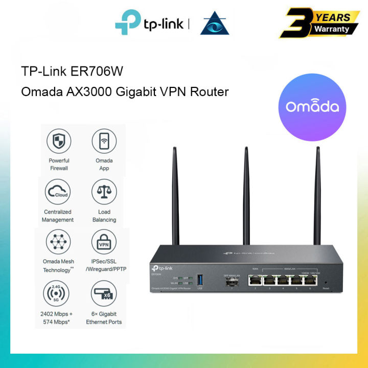 TP-Link TL-ER706W Omada AX3000 Gigabit VPN Router | Lazada TP-Link TL-ER706W Omada AX3000 Gigabit VPN Router | Lazada