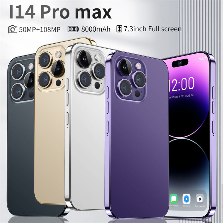 【พร้อม + ใหม่】โทรศัพท์เดิม I14 Pro I14proMax สูงสุด7.3นิ้ว Hp 16G RAM ...