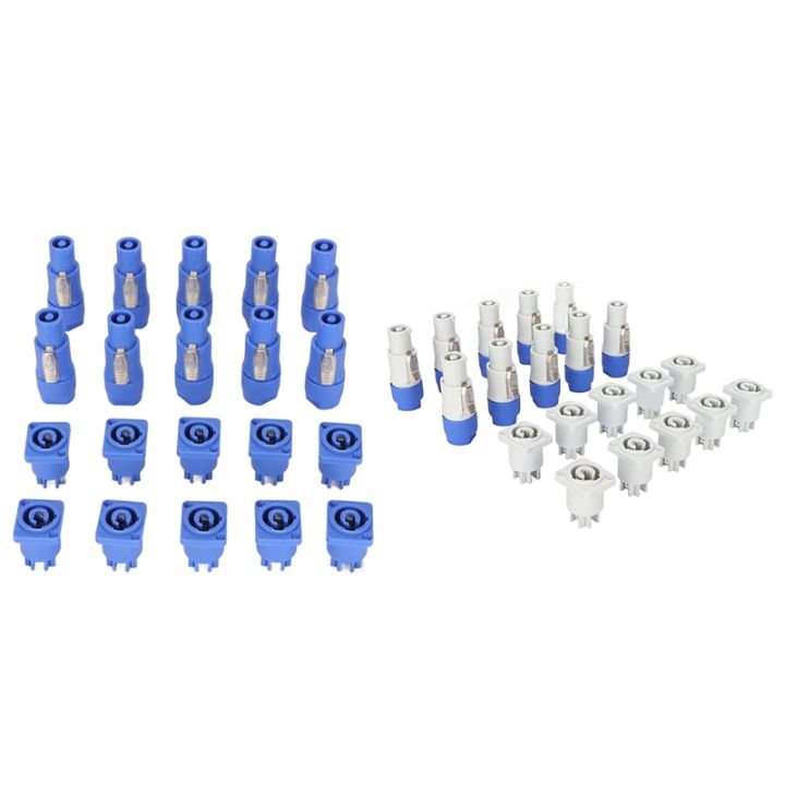 3 Pin AC Power Con Male and Female Head Connectors, Signal Input Jack ...