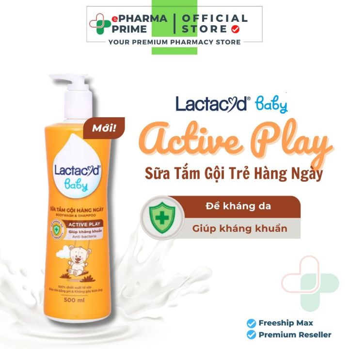 Sữa Tắm Gội Cho Bé Lactacyd Baby Active Play Đề Kháng Da, Bảo Vệ Bé ...