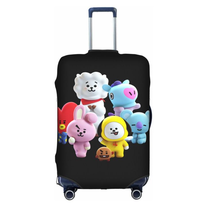 BTS BT21 Fashion Suitcase Cover Thicken Wear 18-32Inch Luggage ...