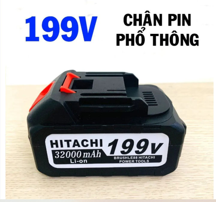 pin hitachi 199v chân pin 4cm dung cho máy cắt máy khoan máy rửa xe ...