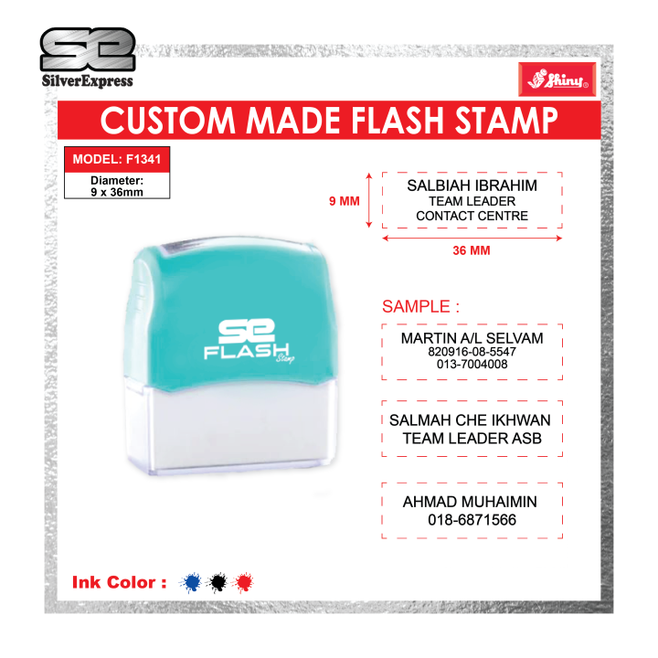Custom Made Flash Stamp / Custom Made Pre-Inked Stamp / 8mm x 35mm ...