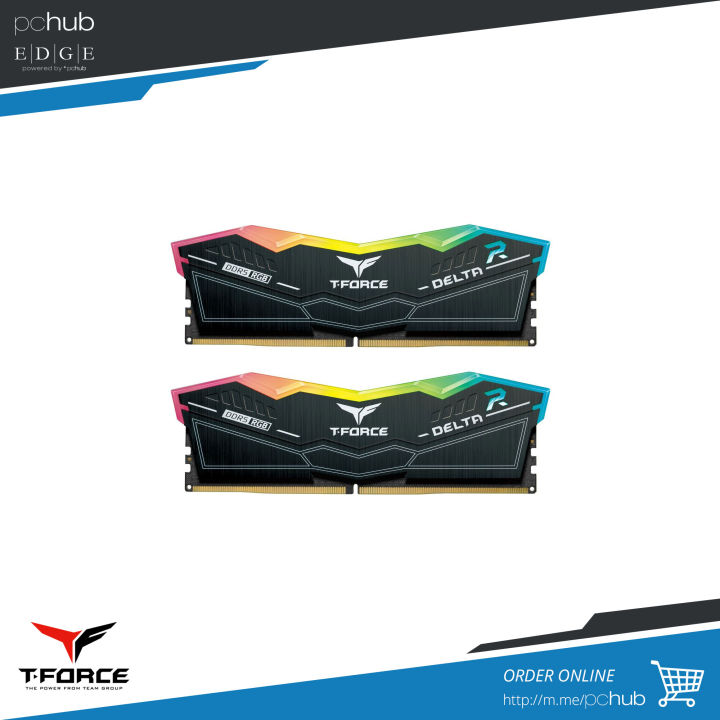 32gb (dual) ddr5 6000 Tforce Delta RGB black CL30 1.35v, pn ...