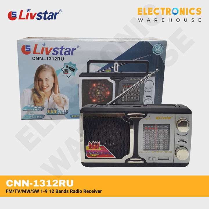 Livstar CNN-1312RU FM/TV/MW/SW 1-9 12 Bands Radio Receiver | Lazada PH