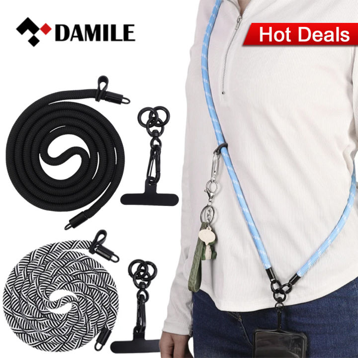DAMILE Adjustable Phone Universal Rope Hanging Cord Soft Rope Phone ...