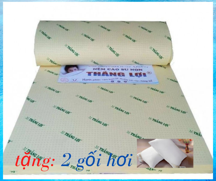 [HCM]NỆM CAO SU NON THẮNG LỢI 1m8 x 2m x 15 cm TẲNG 2 GỐI HƠI CAO CẤP | Lazada.vn