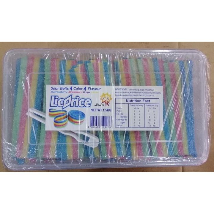 Sour belt/ Sour Tape Rainbow 1.5kg per Tray | Lazada PH