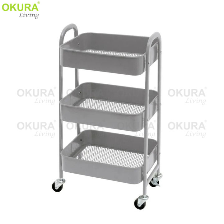 OKURA Utility 3 Tier Storage Trolley | Lazada