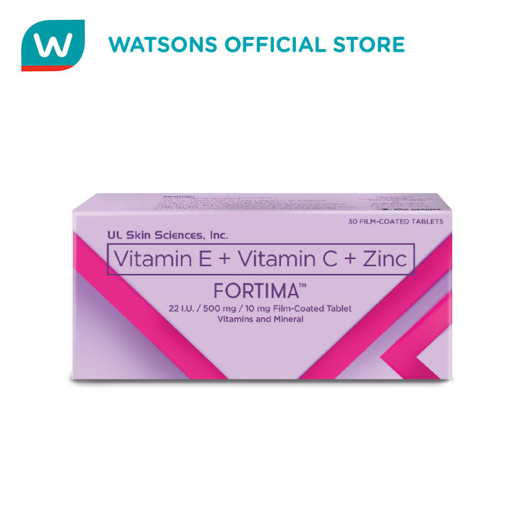 Fortima (Vitamin E + Vitamin C + Zinc) Film Coated Tablet 30s | Lazada PH