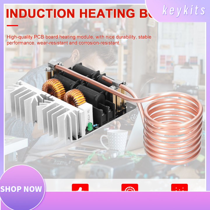 Keykits 1000W ZVS Induction Heating Board Module Low Voltage Heater ...