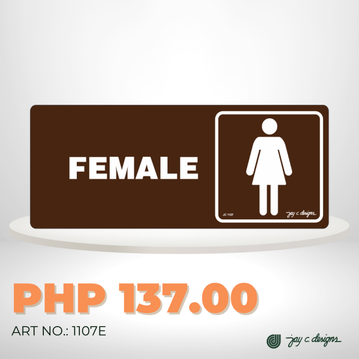 Female Restroom Sign Public Toilet Door Sign Bathroom Indoor Signage ...