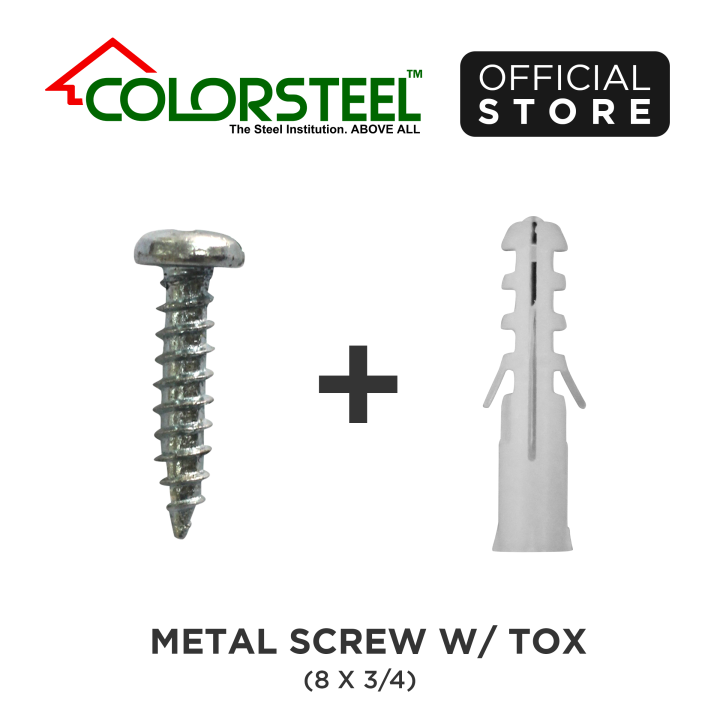 Colorsteel Metal Screw w/Tox | 8 x 3/4 | 1 PC | Lazada PH