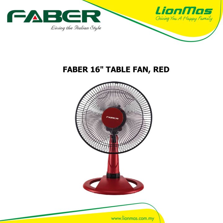 FABER TABLE FAN FTF REVO 9216RD | Lazada