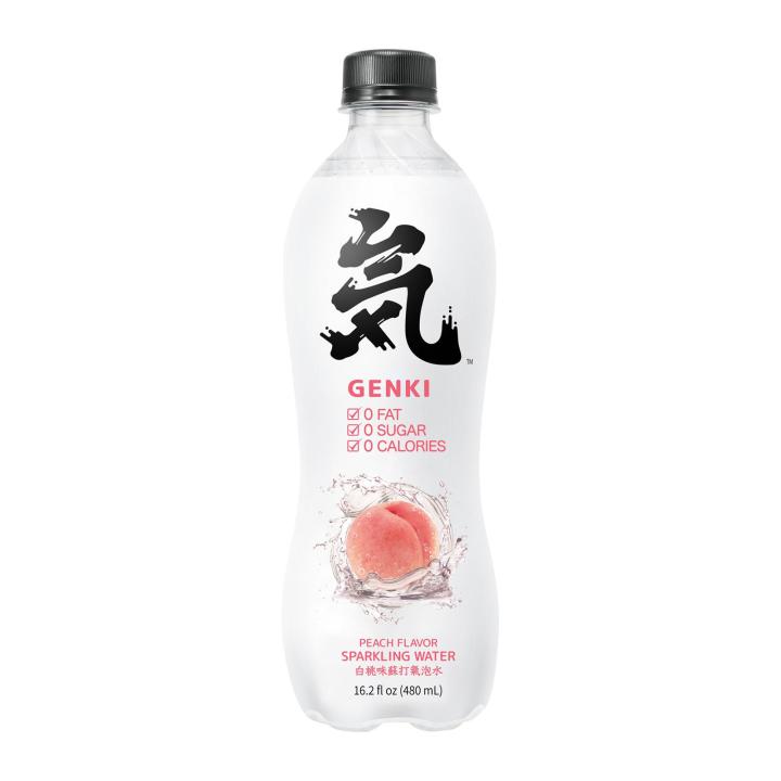 Genki Forest Sparkling Water White Peach PET 480ML | Lazada Singapore