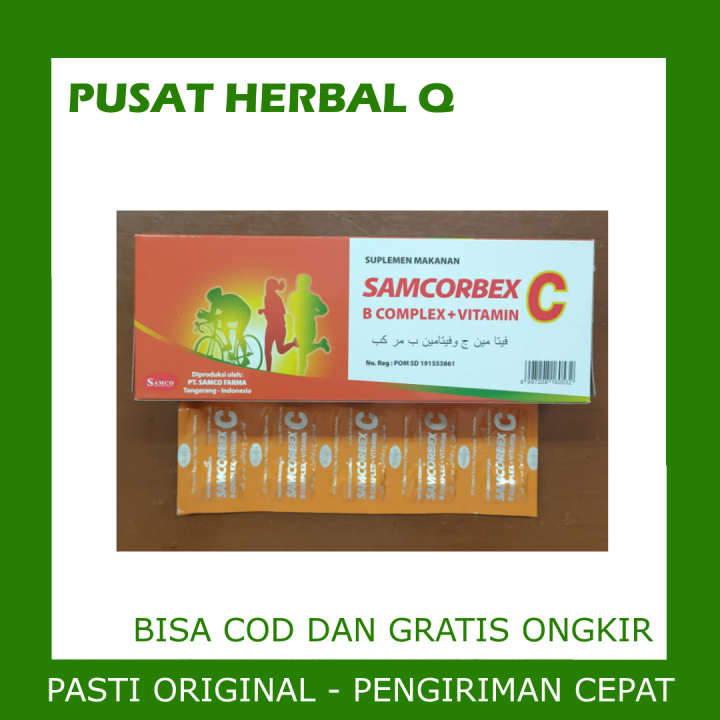SAMCORBEX C PER STRIP VITAMIN C DAN B COMPLEX ISI 10 TABLET | Lazada ...